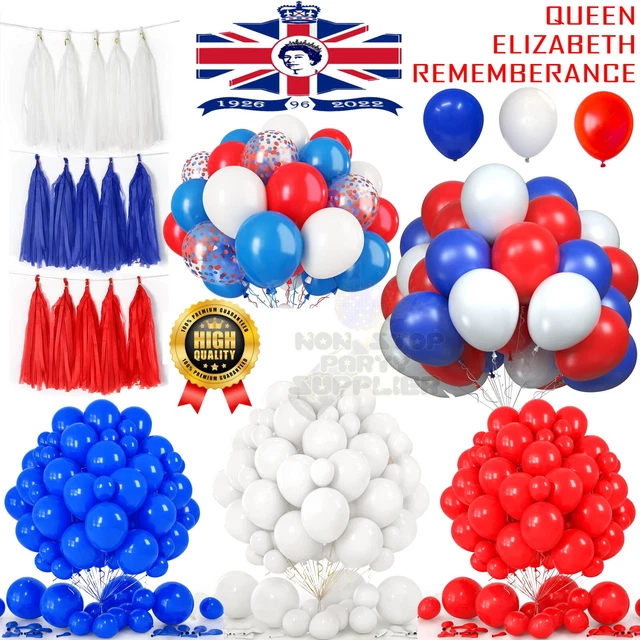 QUEEN ELIZABETH II Balloons Remembrance Helium Latex Balloon Crown ...