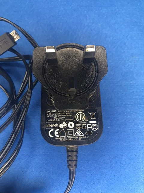 PURE POP DAB Radio 5.5v power supply adapter plug SW0552000-No1 £10.00 ...