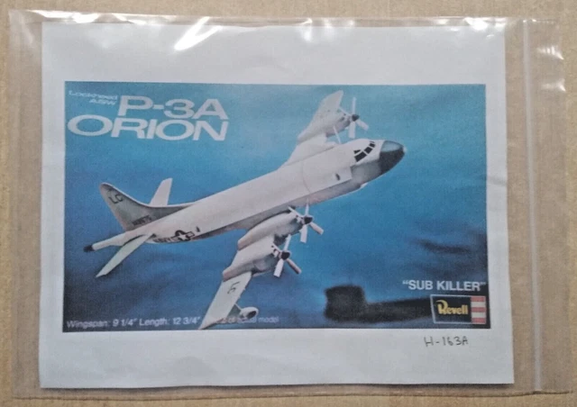 02-163A REVELL 1:115 Scale LOCKHEED P-3A ORION Plastic Model Kit ...