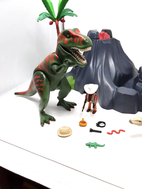 PLAYMOBIL 70327 DINOS Volcano Eruption + 9432 Vehicle & Stegasaurus ...