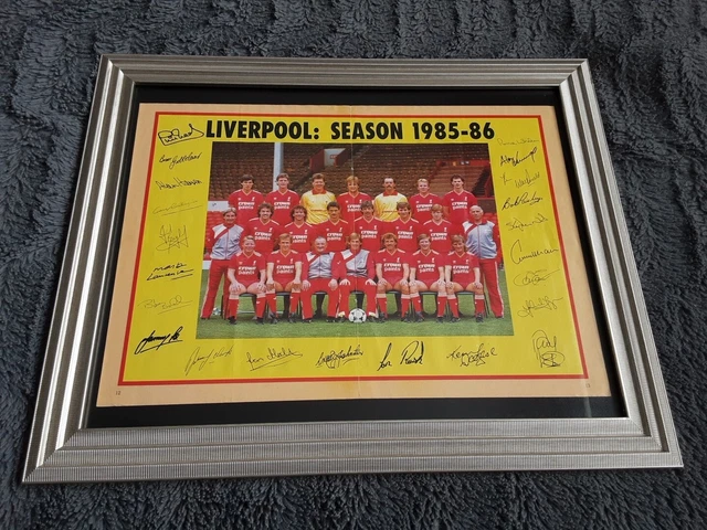 LIVERPOOL FC: SEASON 1985-86 Squad Picture With Facsimile Autographs ...