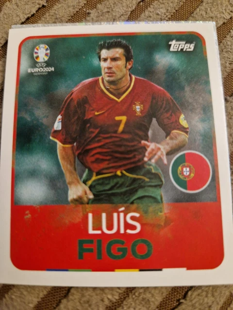 TOPPS UEFA EURO 2024 sticker Luis Figo legend No Leg 7 Mint £1.49 ...