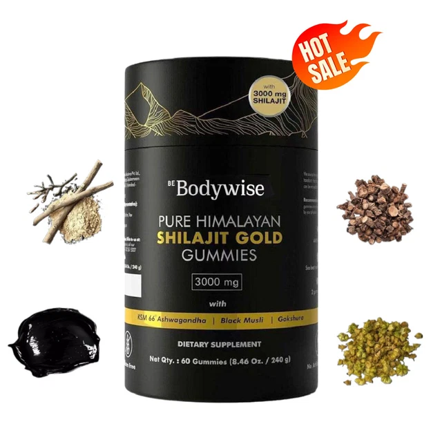 BODYWISE PURE HIMALAYAN Shilajit Gum mies Gold 60Gummy £10.14 - PicClick UK