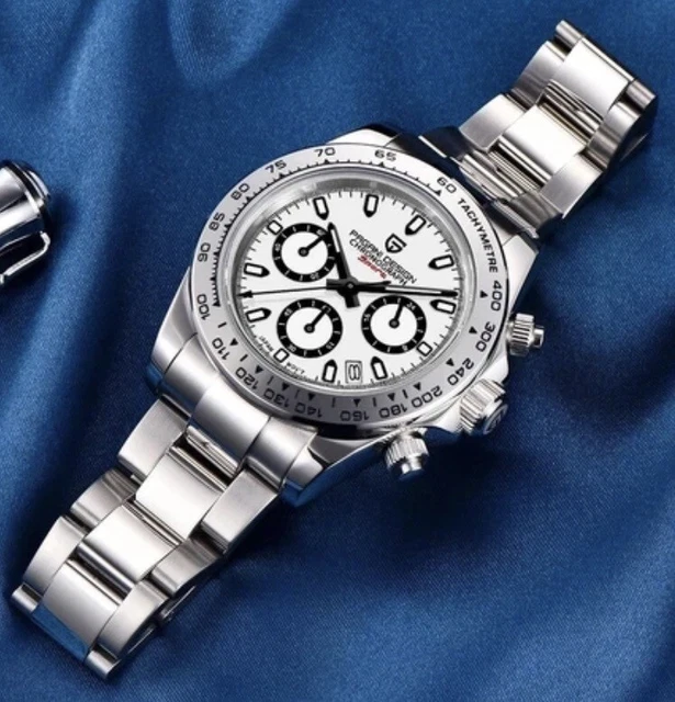 PAGANI DESIGN PD-1727 Daytona Homage VK63 Quadrante bianco Spedizioni ...