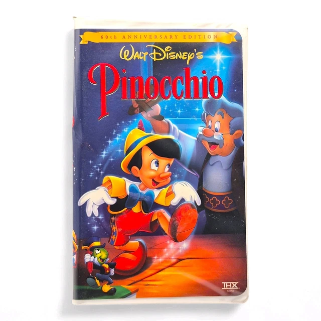 PINOCCHIO VHS TAPE Clam Shell Walt Disney’s Classic 60th Anniv. Edition ...