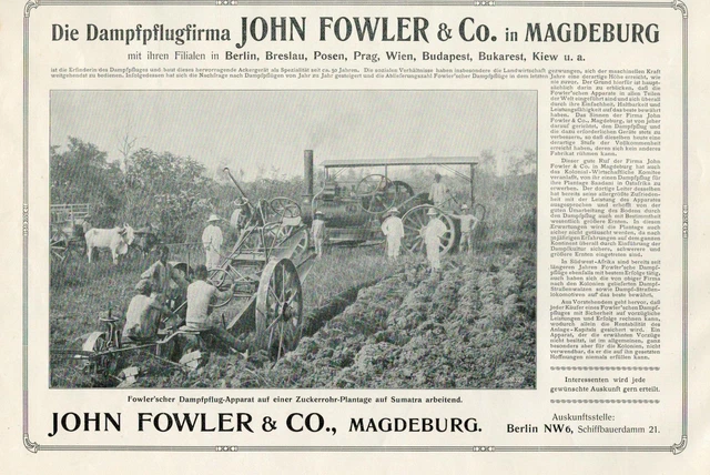 DIE DAMPFPFLUGFIRMA JOHN Fowler & Co. in Magdeburg EUR 16,00 - PicClick FR