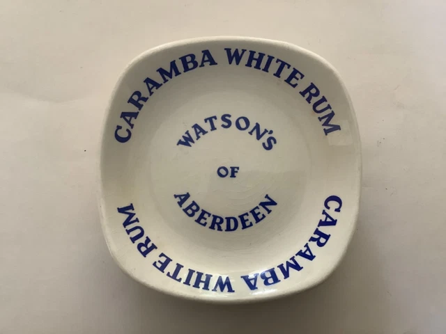 WATSONS OF ABERDEEN Calamba White Rum advertising ceramic ashtray £21. ...