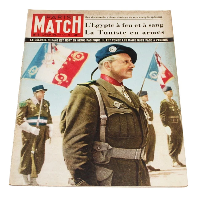 MAGAZINE / REVUE Paris Match n° 151 du 9/02/1952 l'Égypte à feu et à sang EUR 5,00 - PicClick FR