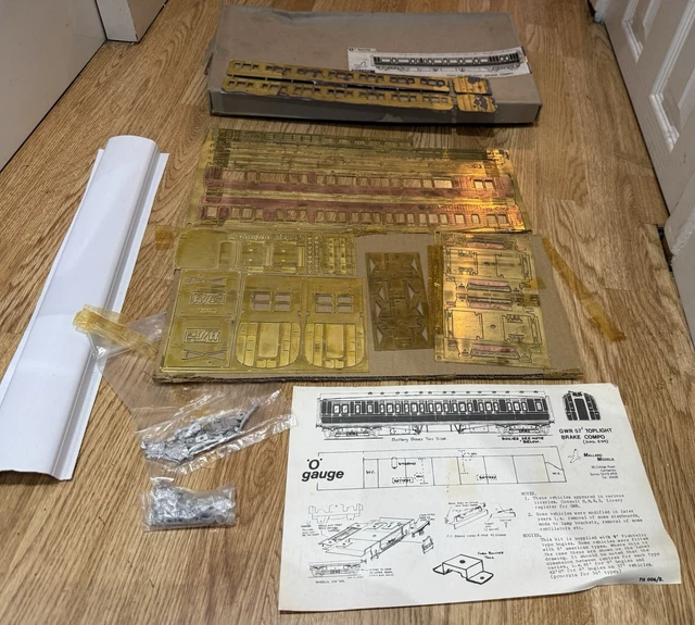 MALLARD MODELS GWR 57 TOPLIGHT BRAKE COMPO coach O Gauge Kit Brass Etch ...