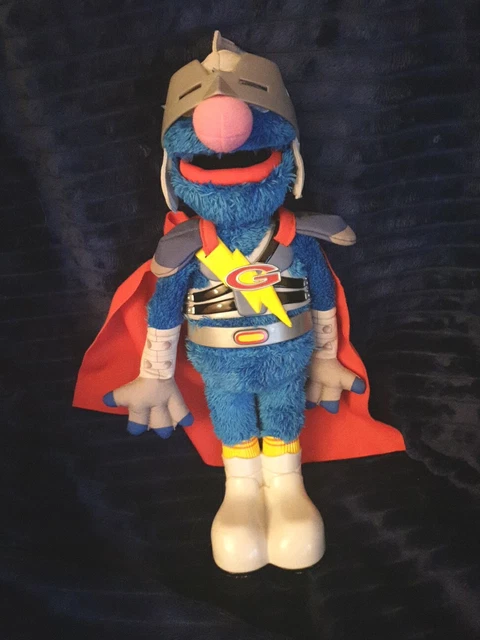 SUPER GROVER SOFT Plush Toy Hasbro Talking Interactive 15” Sesame ...