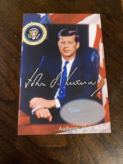 PRESIDENT JOHN F. Kennedy hair strand JFK lock of hair relic mini ...