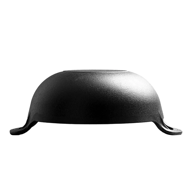 CAST IRON WOK Anti Stick Thickened Cast Iron Stir Fry Pan With Lid ...