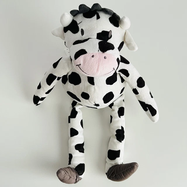 IKEA FABLER KO Black White Cow Bull Calf Ox Soft Plush Teddy Bear Toy ...