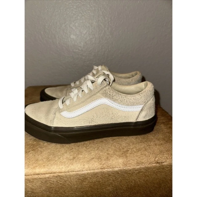 VANS OLD SKOOL Hairy Suede Khaki Skate Shoes For Men Low Top. Size 7.5 ...