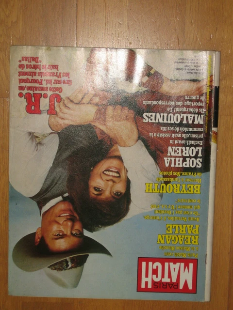 PARIS MATCH N° 1723 1982 Reagan Sophia Loren Sue Ellen Chaplin Lendl ...