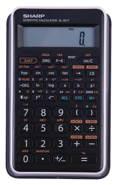 CALCULADORA CIENTÍFICA EL-501T, Blanco y Negro - SH-EL501TBWH EUR 23,18 - PicClick FR