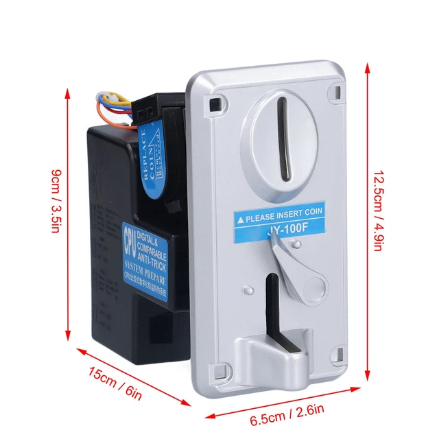 COIN ACCEPTOR SUPPORTS 6 Different Currencies Multi Signal Output Coin ...