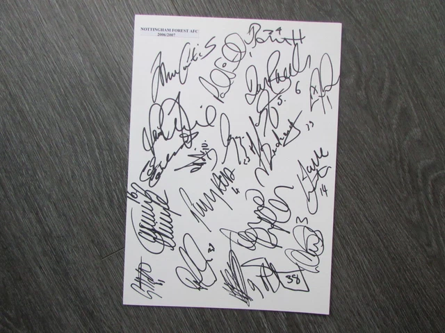 Nottingham Forest Team Sheet FOR SALE! - PicClick AU