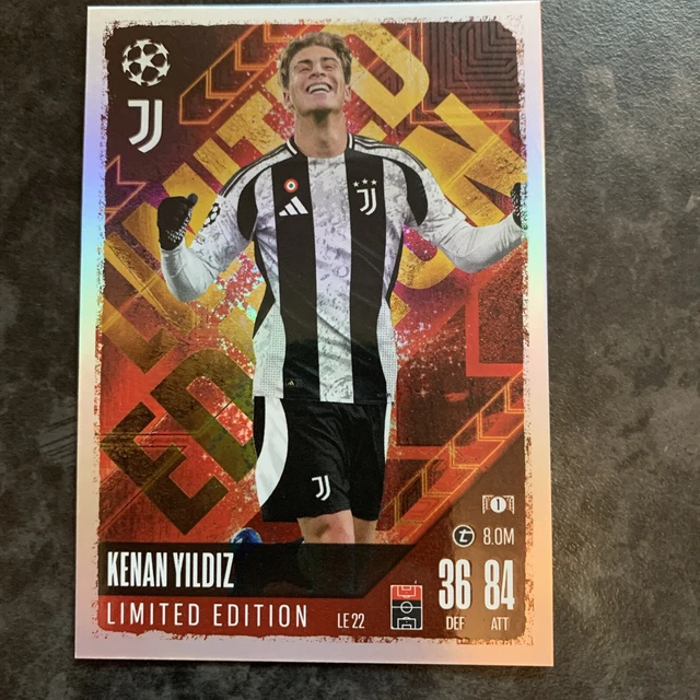TOPPS MATCH ATTAX 2024/25 Season Limited Edition Card Kenan Yildiz ...