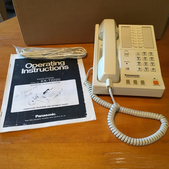 VINTAGE PANASONIC EASA Phone KX-T2220 Integrated System 80's JAPAN £33. ...