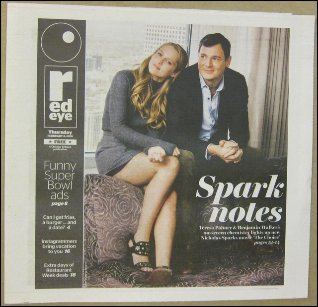 2/4/2016 RED EYE Chicago Newspaper "The Choice" Teresa Palmer Benjamin ...