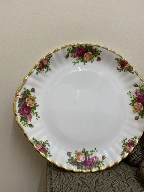 ROYAL ALBERT OLD Country Roses Vintage Tab Handled Cake/Sandwich Plate ...