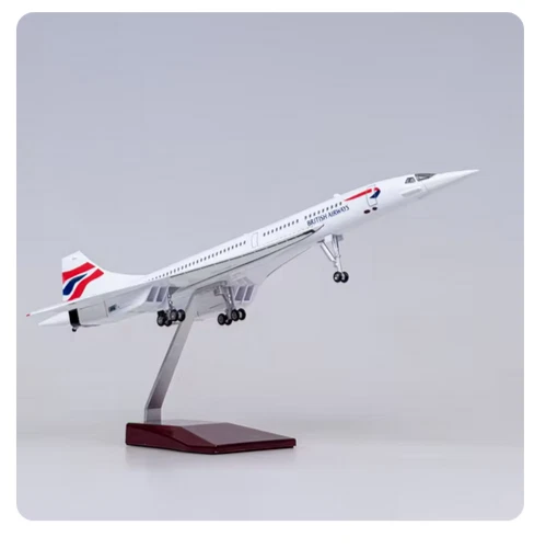 LED BRITISH AIRWAYS Concorde Supersonic Jet Metal Aircraft Plane Model ...