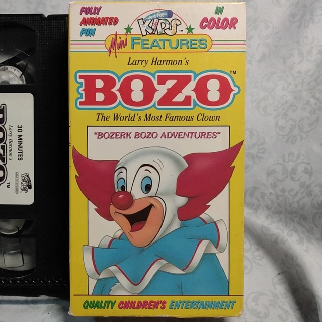 BOZO VHS BOZERK Bozo Adventures 1992 RARE VINTAGE 90s Animation Kids ...