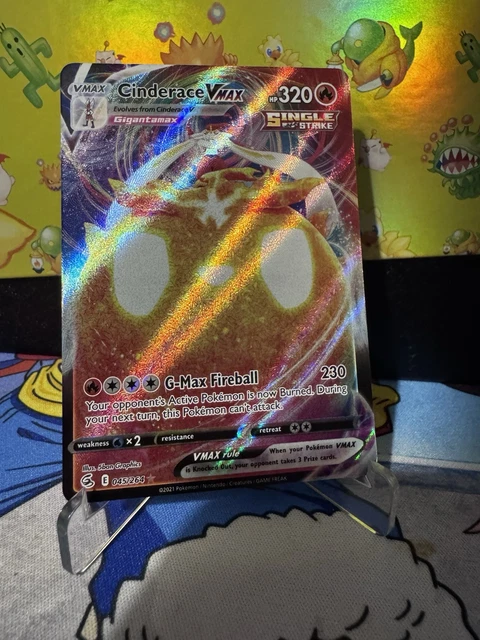 POKÉMON TCG CINDERACE VMAX Fusion Strike 045/264 Holo Ultra Rare NM $5. ...
