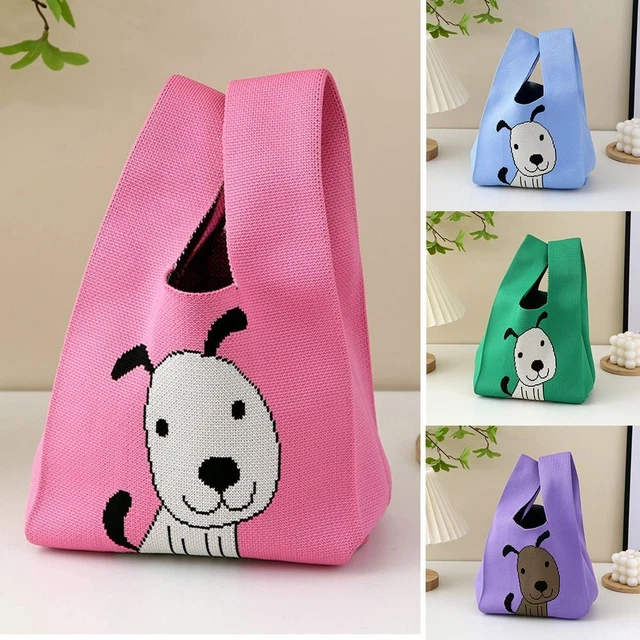HANDMADE KNOT WRIST Bag Cartoon Shopping Bags Cute Tote Bag Women Girls ...