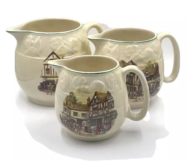 NELSON WARE - Elijah Cotton Vintage Jugs 2915 - Set of Three c. 1930's ...