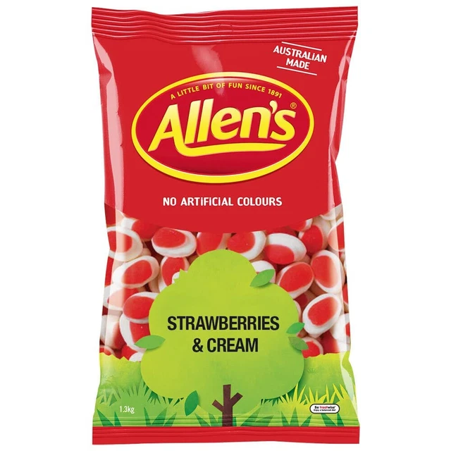 ALLEN S STRAWBERRIES and Cream Lollies 1.3 kg $23.21 - PicClick AU