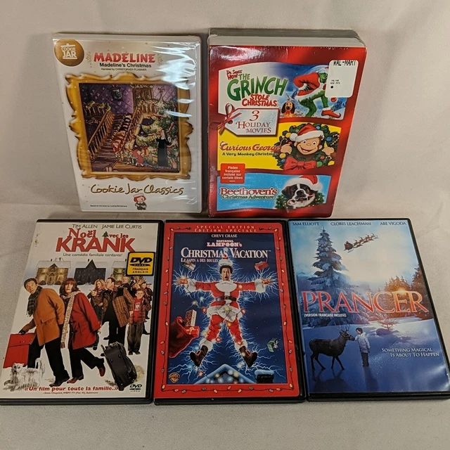 7 CHRISTMAS DVD Bundle Kid's Family movie night Grinch stole madeline ...