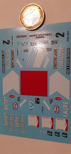 DECALCOMANIE DECALS DÉCO renault alpine a310 christine laure 1/43 EUR 6 ...