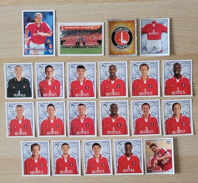 CHARLTON ATHLETIC 2001 Complete Merlin Premier League Team Sticker Set ...