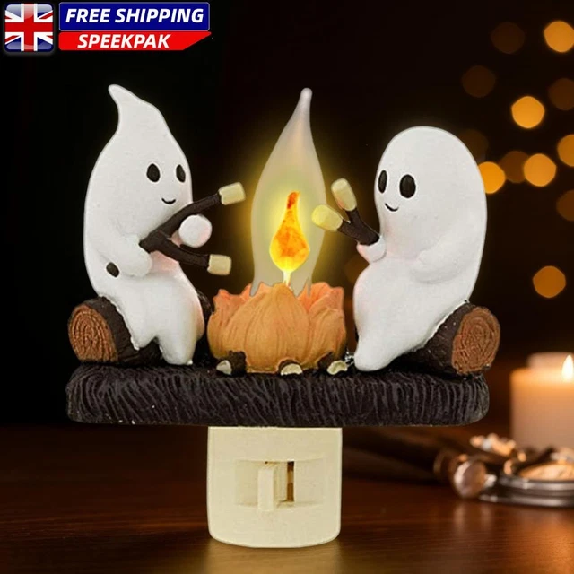 LED GHOSTS ROASTING Marshmallow Light Plug Into Wall Resin Gift for ...