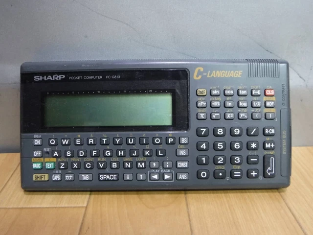 USED RARE SHARP PC-G813 Pocket Computer Calculator Tested Working with ...