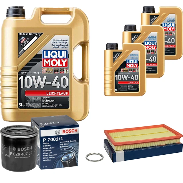 BOSCH INSPECTION SET 8L Huile Liqui Moly Bon Fonctionnement 10W-40 pour Subaru EUR 111,09 ...
