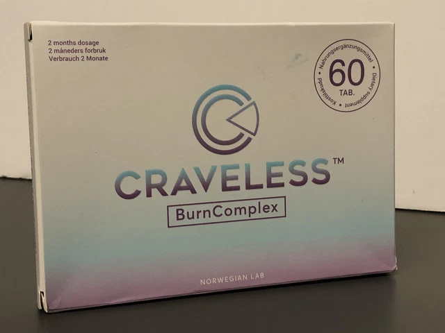 CRAVELESS BURNCOMPLEX 60 Capsules Original Norwegian Lab. BRAND NEW ...