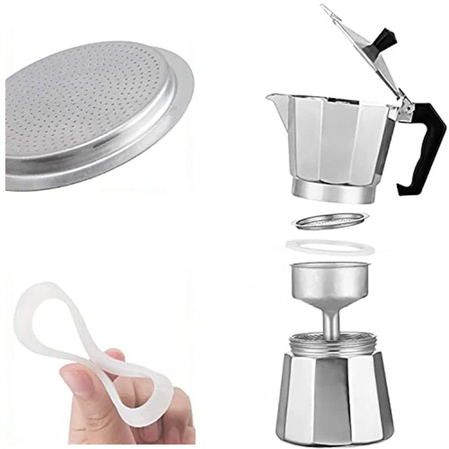 MOKA POT FILTER and Seal Replacement Set for Enhanced Coffee Brewing ...