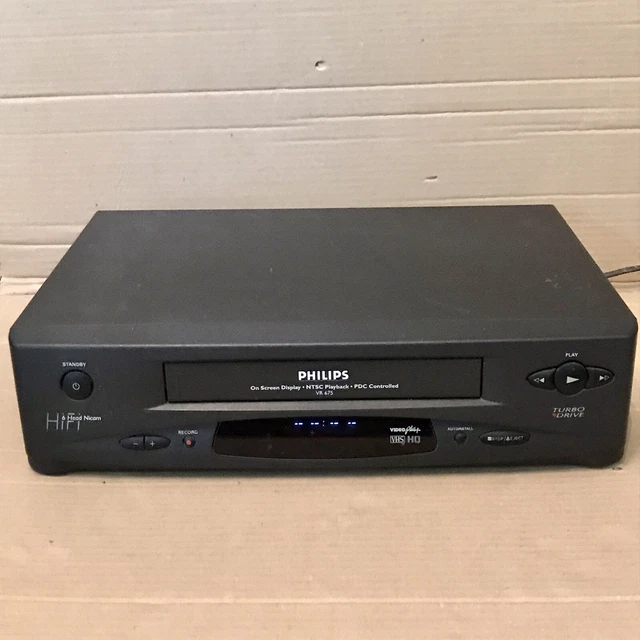 PHILIPS VR675 VHS Video Recorder - 6 Head Nicam NTSC PB - FAULTY ...
