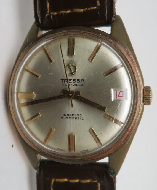 VECCHIO OROLOGIO DA polso TRESSA 25 JEWELS INCABLOC AUTOMATIC SWISS MADE uomo di EUR 199,99 ...