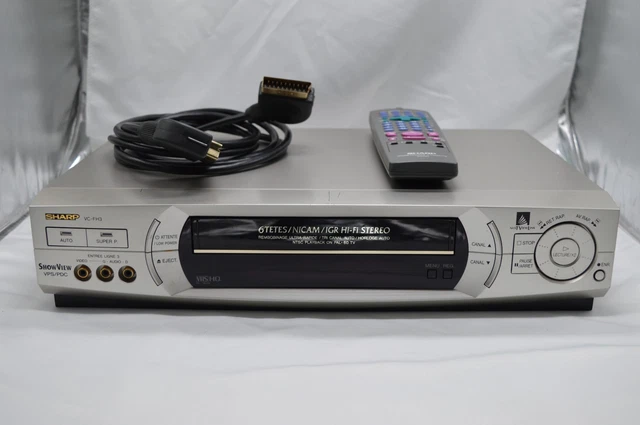 MAGNÉTOSCOPE LECTEUR CASSETTE enregistreur recorder VHS SHARP 6 têtes ...