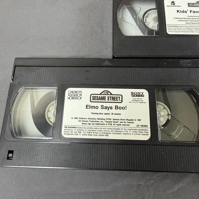 ELMO VHS LOT Of Three Sesame Street VHS Tapes Only Tested and Working £ ...