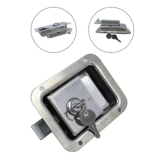 CONVENIENT STAINLESS STEEL Recessed Lock for Toolbox RV Trailer ...