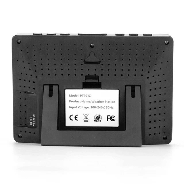 HORLOGE MÉTÉO ET hygromètre avec 2 capteurs temps réel prévisions météo EUR 83,65 - PicClick FR