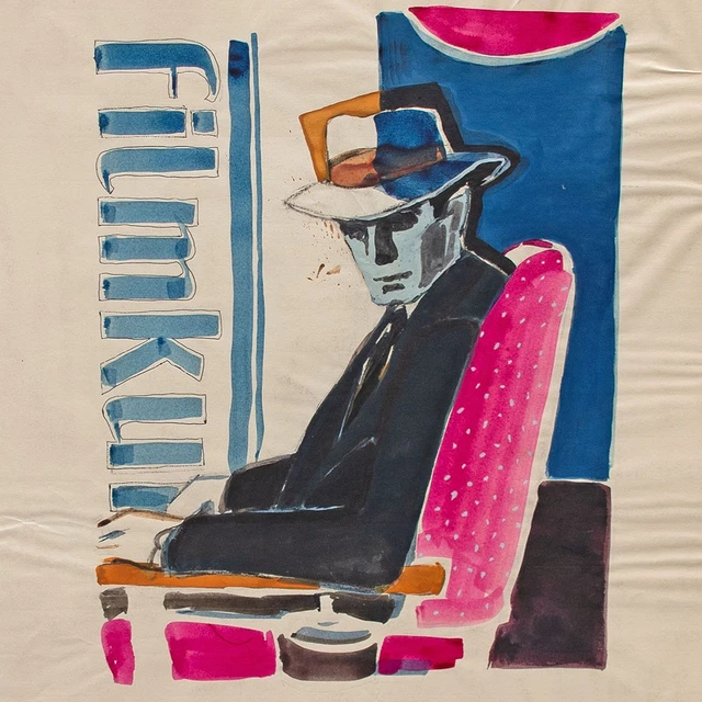 ANDREAS BREXENDORFF AQUARELL Plakatentwurf Filmkunst Humphrey Bogart ...