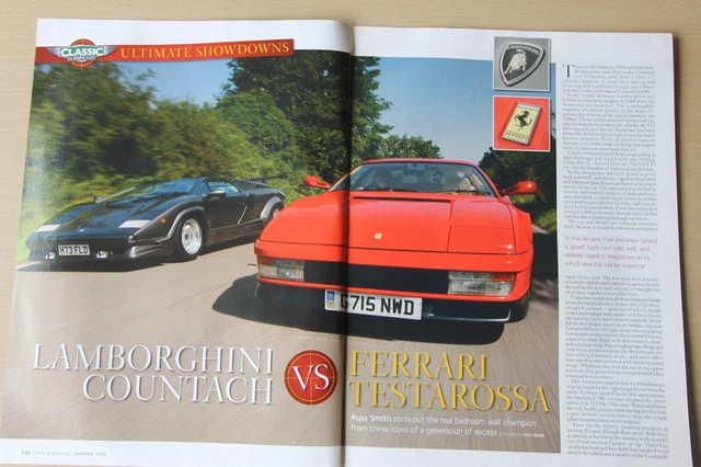 ORIGINAL CSC MAGAZINE article: LAMBORGHINI COUNTACH vs FERRARI ...