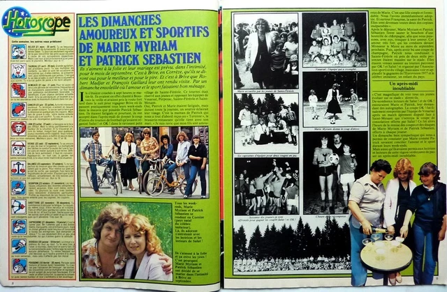 MARIE-MYRIAM AND PATRICK SEBASTIEN => PRESS CUT 2 PAGES 1978 / CLIPPING ...
