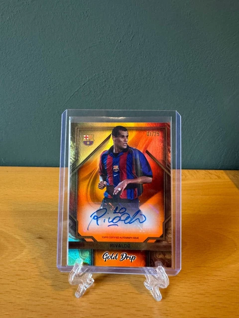 TOPPS TEAM SET Barcelona 2024 - Gold Drip Rivaldo Auto 01/25 EUR 300,00 ...